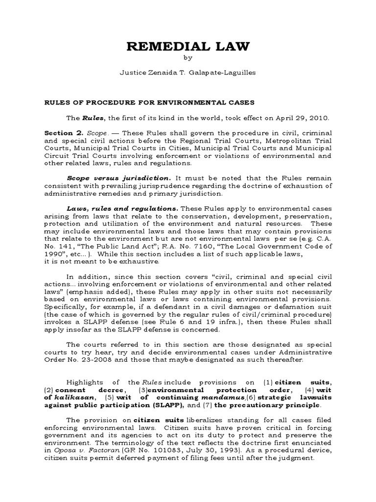 Remedial Law Notes 1 | PDF | Mandamus | Venue (Law)