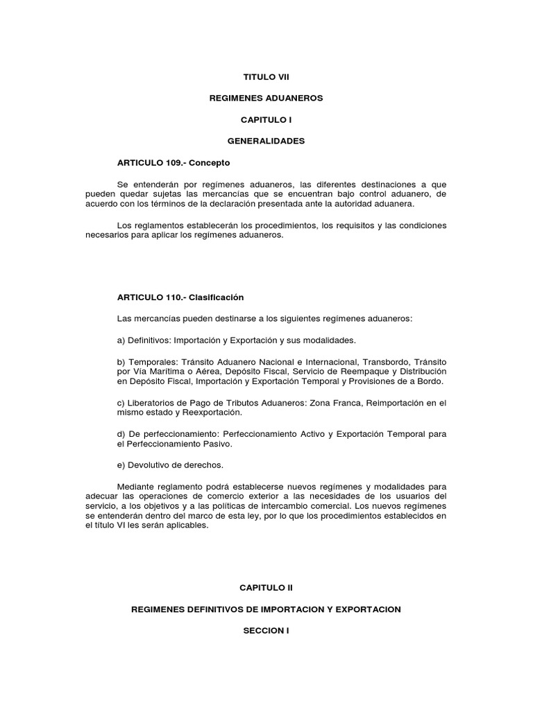 Regimenes Aduaneros PDF | PDF | aduana | Transporte