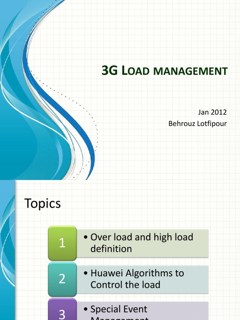 3G Load Management | PDF | High Speed Packet Access | Radio Resource Management