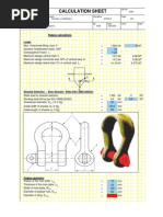 Calculation Sheet: Padeye Calculations Loads | PDF | Bending | Stress (Mechanics)