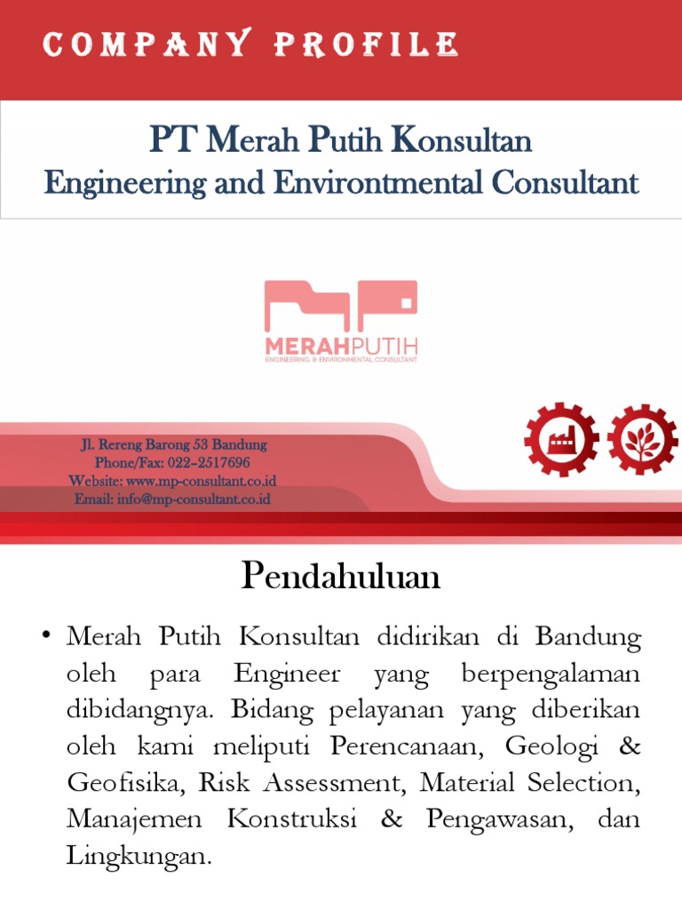 PT Merah Putih Konsultan Company Profile PDF | PDF | Teknologi & Rekayasa