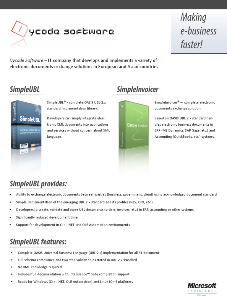 e Invoicing Ubl Products | Invoice | Information Technology Management