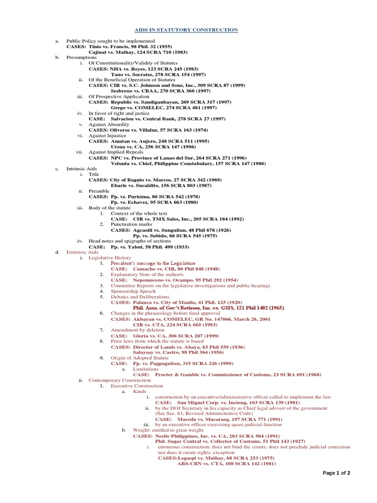 Statcon Related Cases | PDF | Precedent | Statutory Interpretation