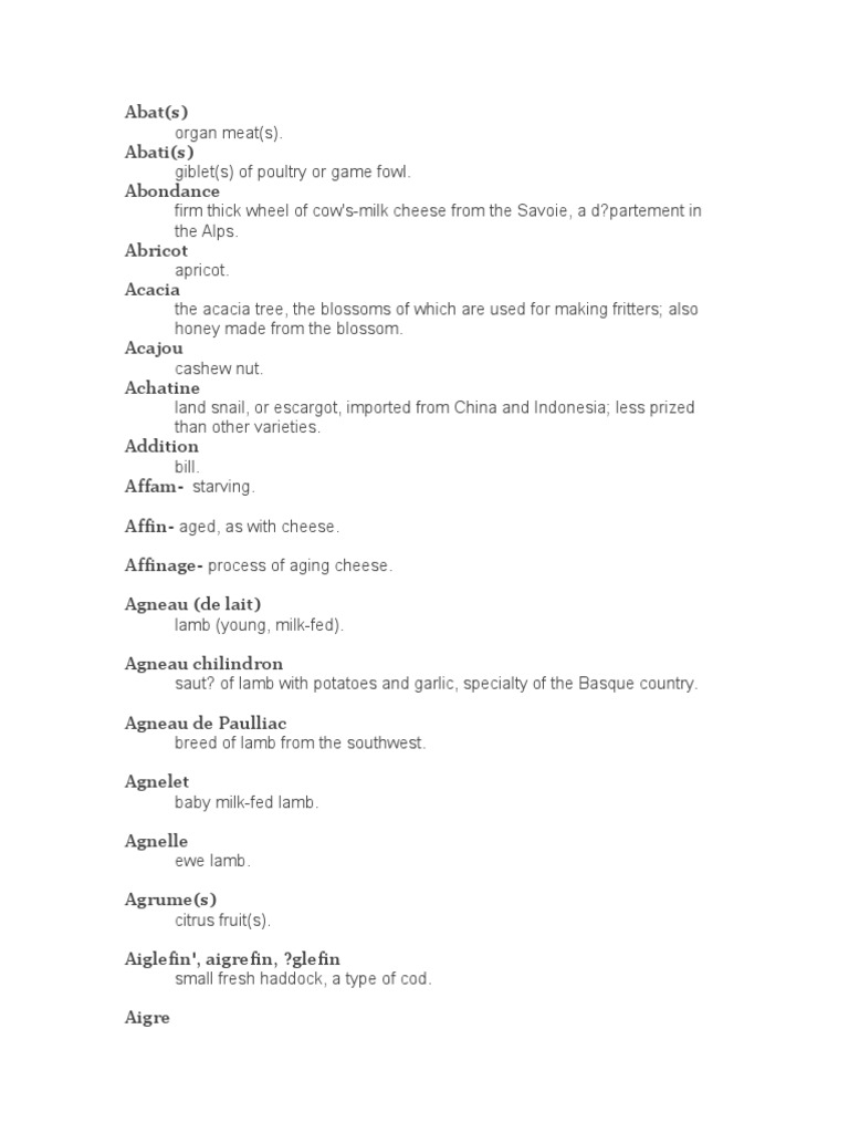 Culinary Terms | PDF | Foods | Cuisine