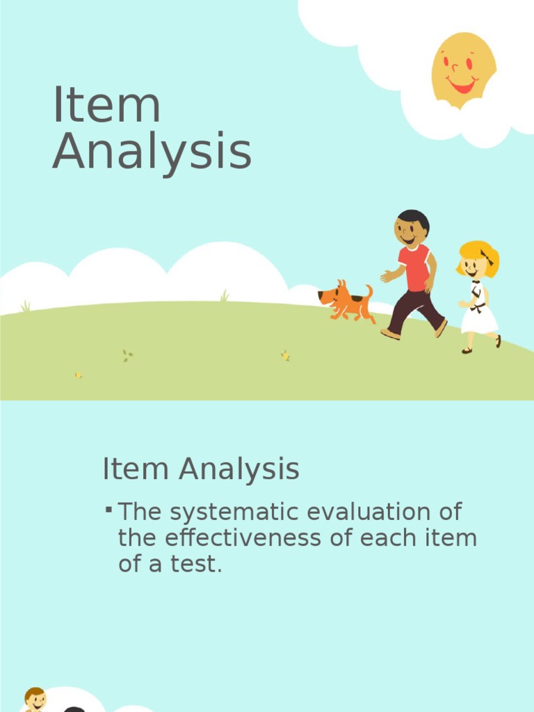 Item Analysis | PDF | Evaluation Methods | Cognition