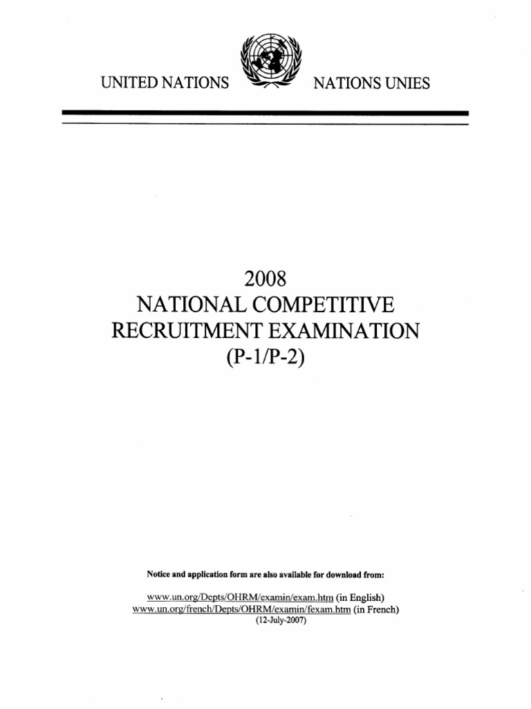 NCRE - Sample Exam - 2008 | PDF