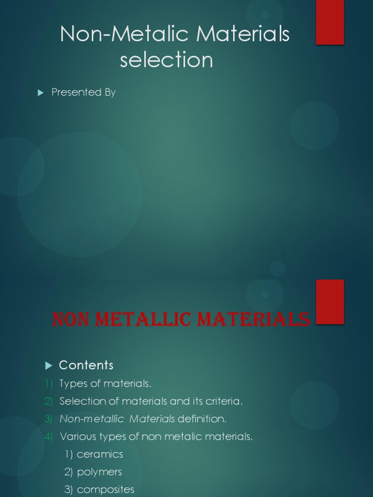 Non Metallic Materials Used for Machine Elements2 | Ceramics ...
