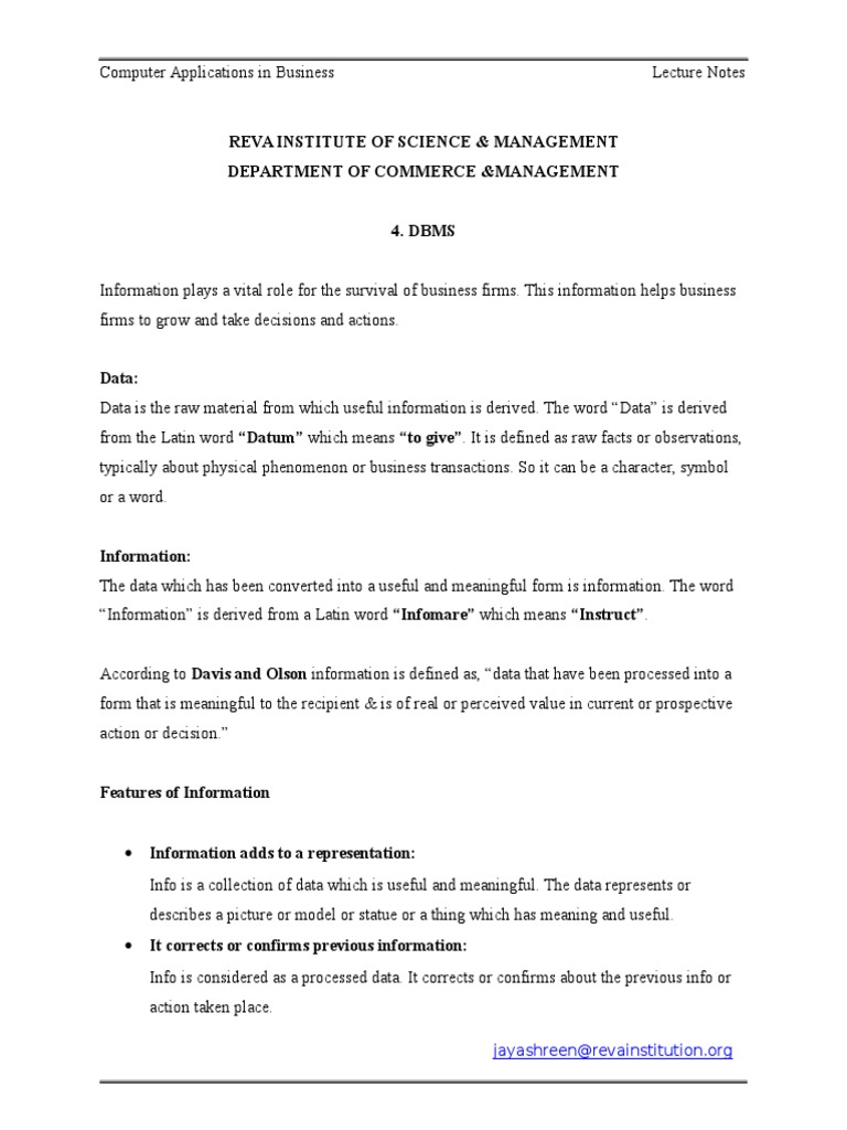 Data & Information | PDF | Database Transaction | Databases