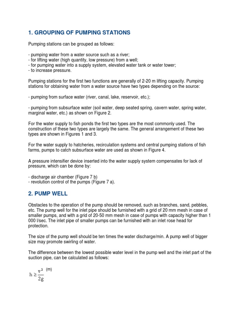 Basic Pump Station Design | Download Free PDF | Pump | Valve