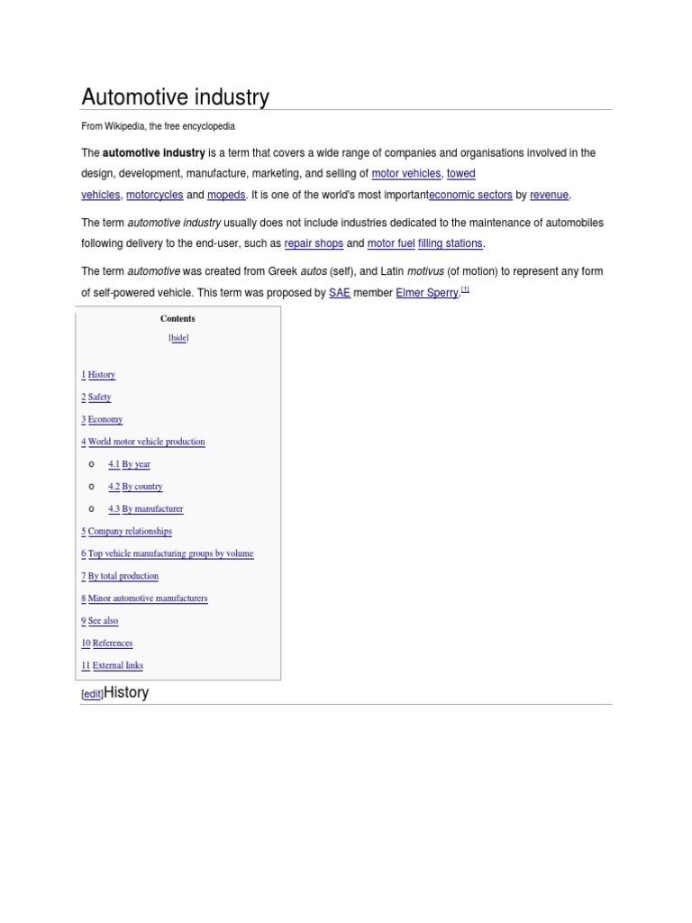 Automotive Industry Overview | PDF