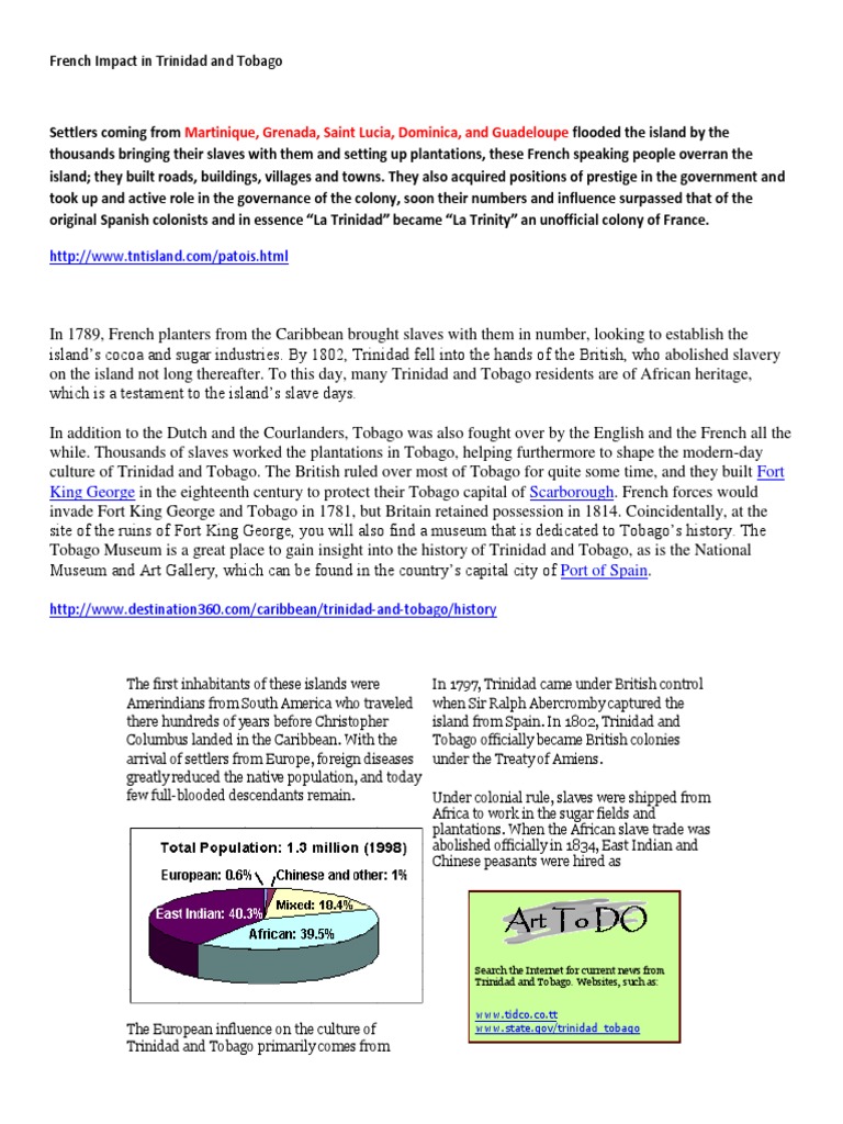 French Impact in Trinidad and Tobago | Trinidad And Tobago | Caribbean