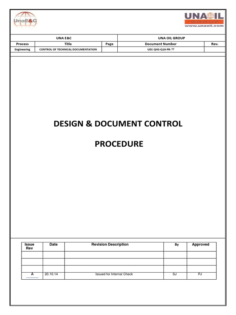 Document Control Procedure (20.10.14) | PDF | Specification (Technical ...