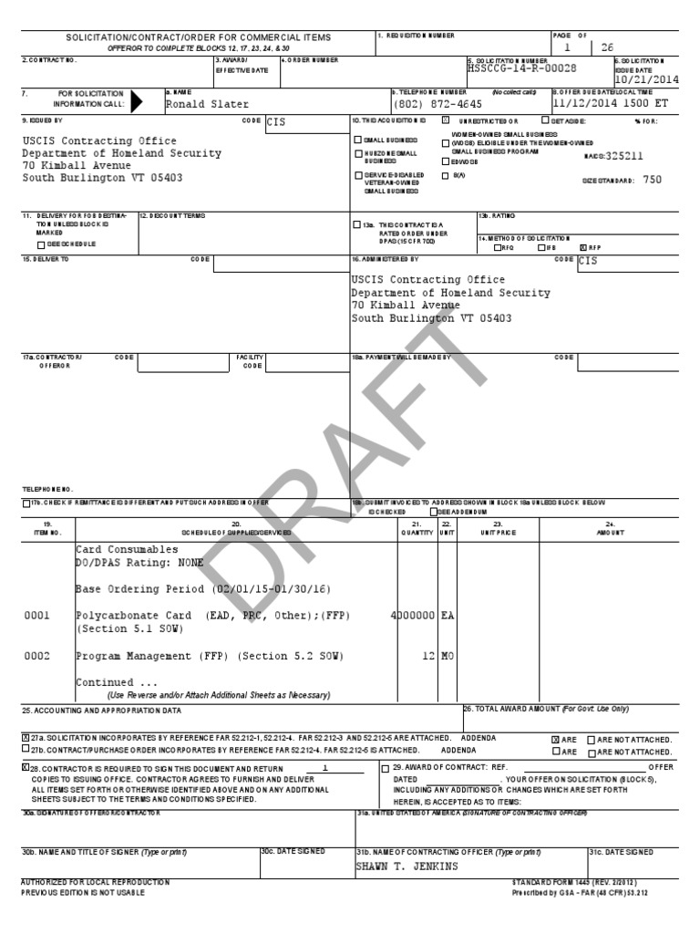 USCIS Draft Solicitation | Download Free PDF | Partnership | Corporations