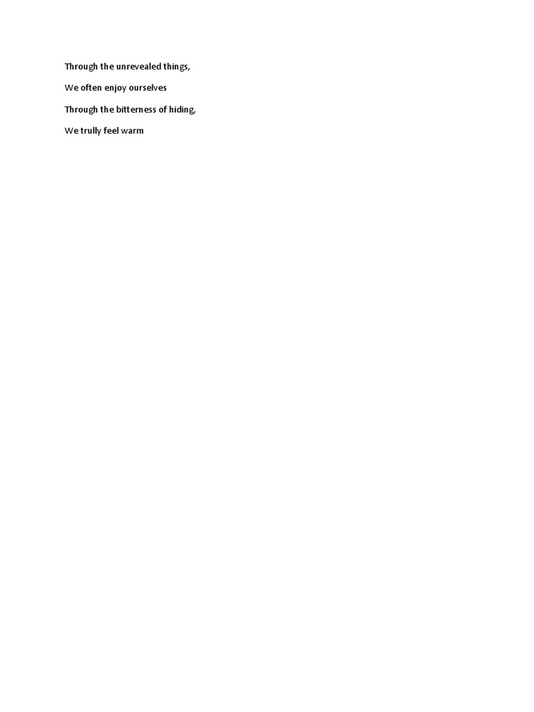 Through The Unrevealed Things | PDF