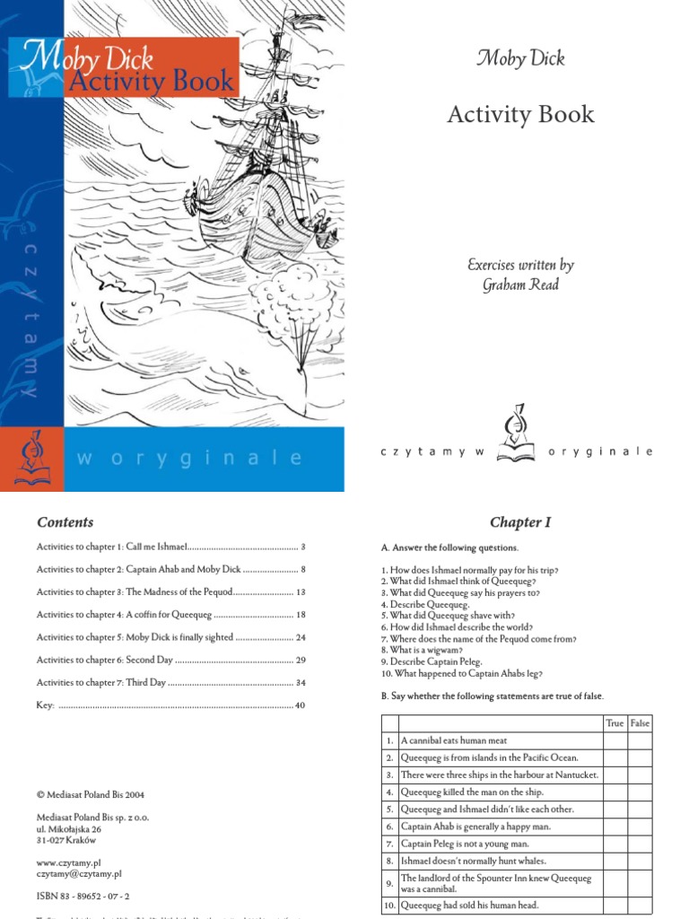 106 Moby Dick Activity Book PDF | PDF | Moby Dick | Captain Ahab