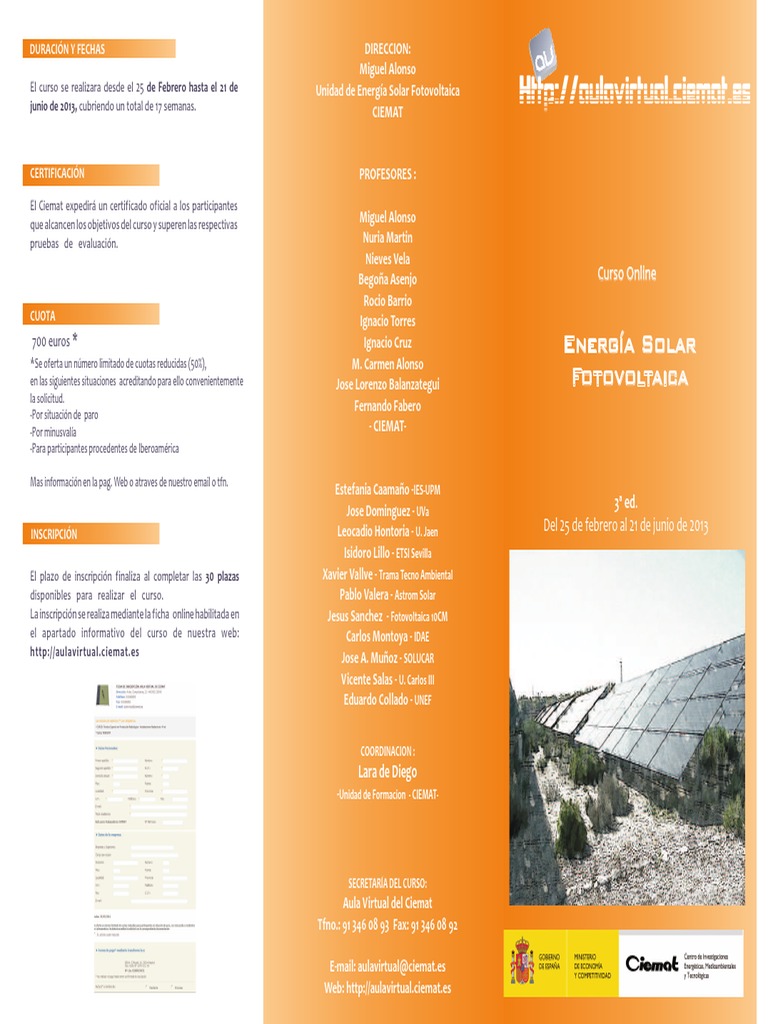 Triptico Solar PDF | PDF | Fotovoltaica | Energía solar