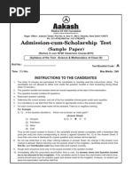 Aakash FST Test | PDF | Amplitude | Physics