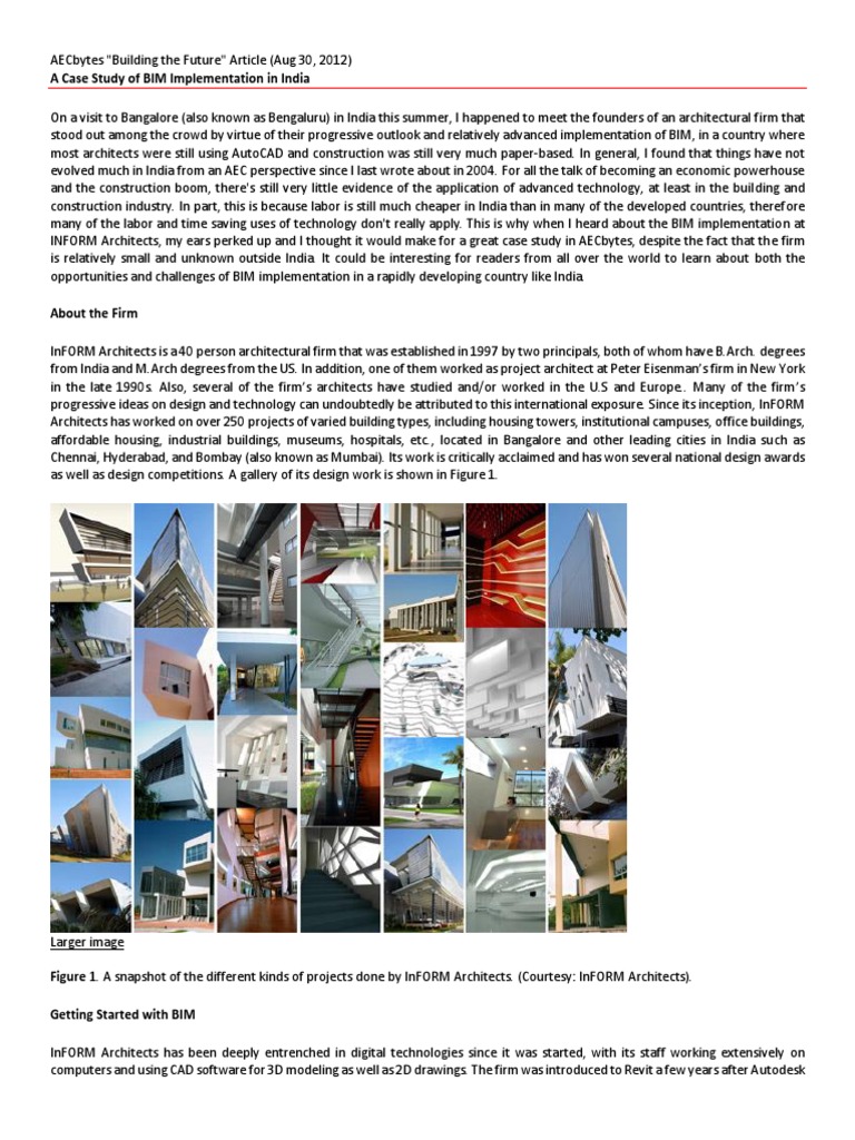 BIM Case Study of Indian Architectural Firm | PDF | Autodesk Revit ...
