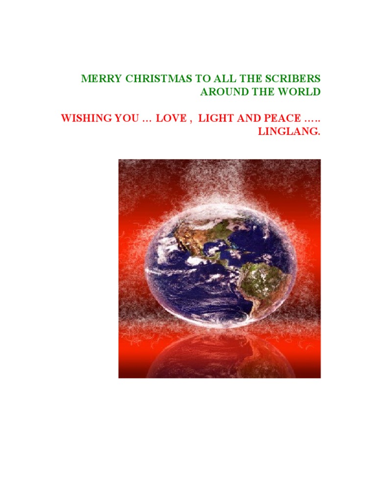 Merry Christmas To All The Scribers Around The World | PDF | Religion ...