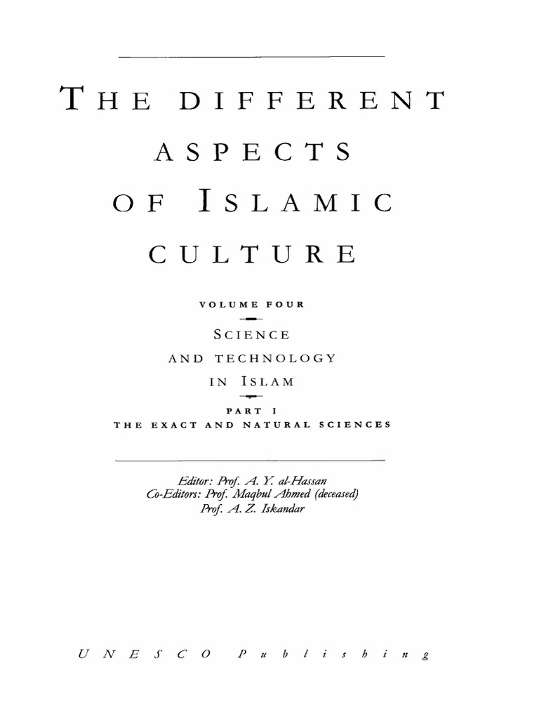 UNESCO The Differents Aspects of Islamic Culture IV | PDF | Social Science