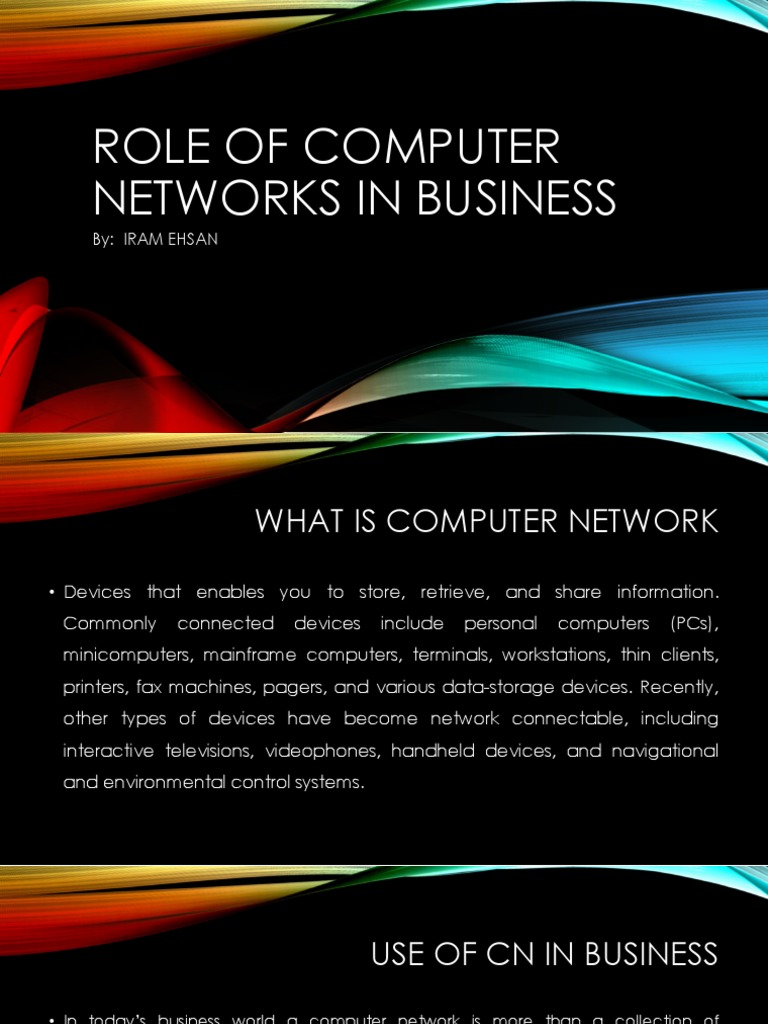 Role of Computer Networks in Business | PDF | Transmission Medium ...