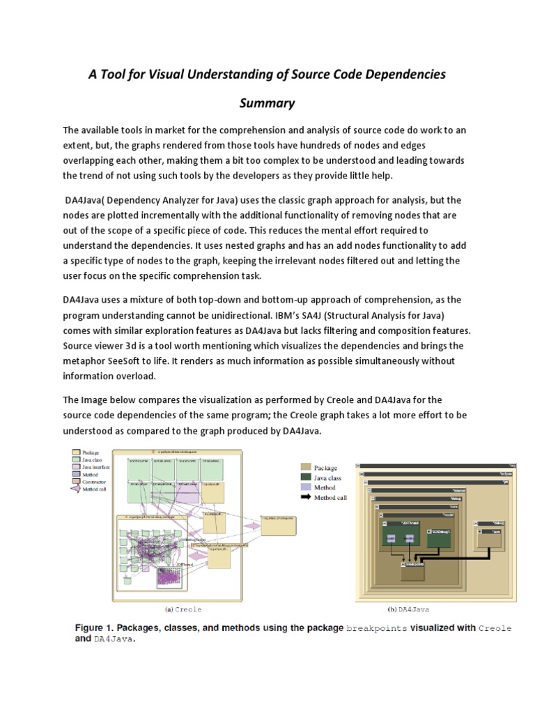 A Tool For Visual Understanding of Source Code Dependencies | PDF | Top Down And Bottom Up ...