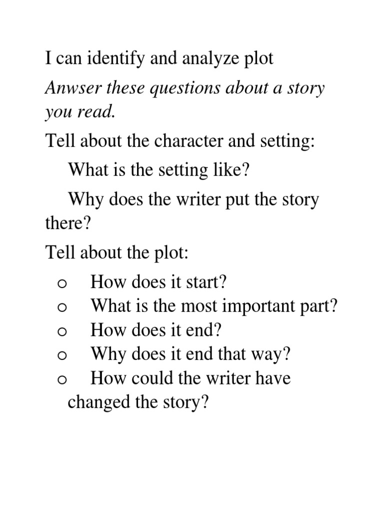 Plot Analysis Questions for Book Clubs | PDF | General Fiction