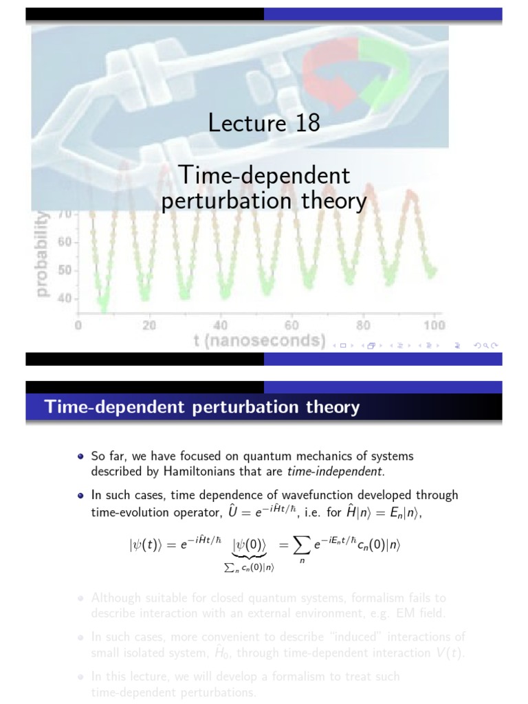 Time Dependent Perturbation Theory Pdf Teaching Methods Materials
