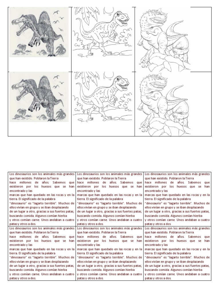 Actividades Dinosaurios | PDF