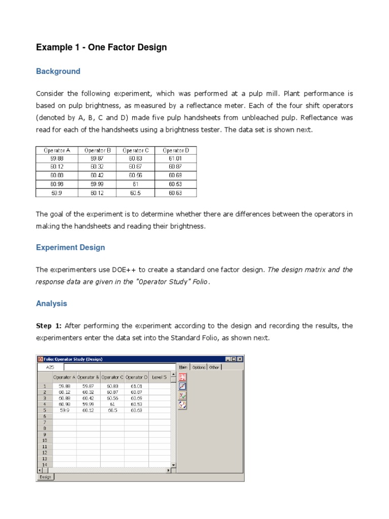 Ejemplos DOE | PDF | Experiment | Analysis Of Variance