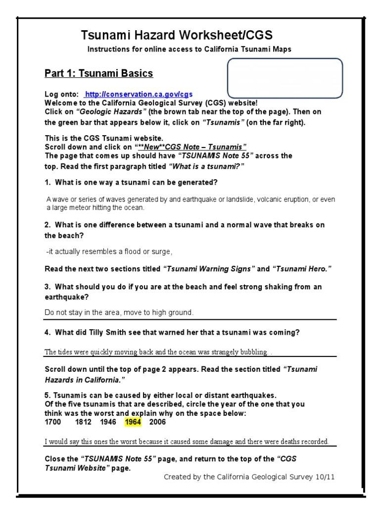 Tsunami Webquest | PDF | Tsunami | Earthquakes