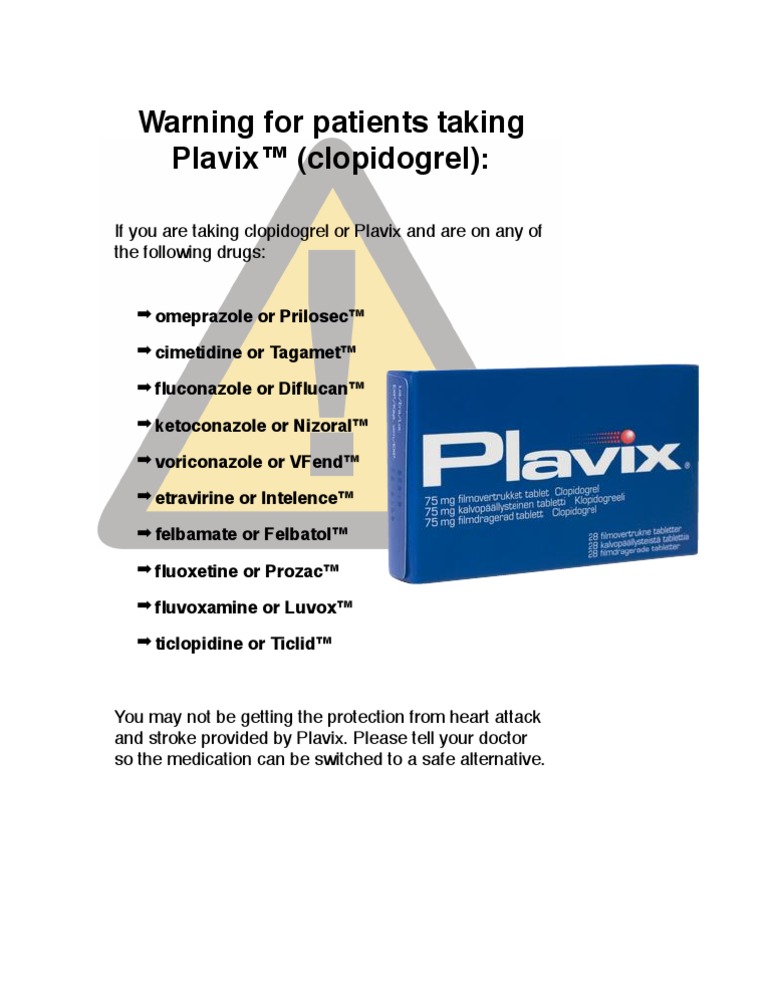 Plavix Warning | PDF | Science & Mathematics