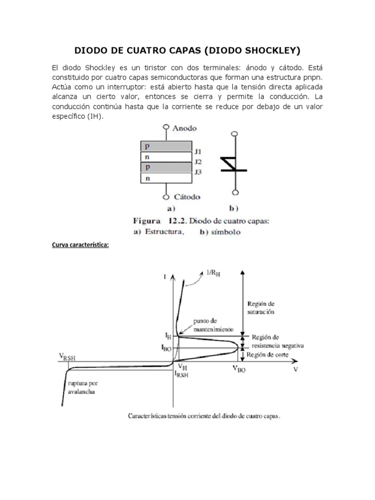 Diodo de Cuatro Capas | PDF | Diodo | Corriente eléctrica