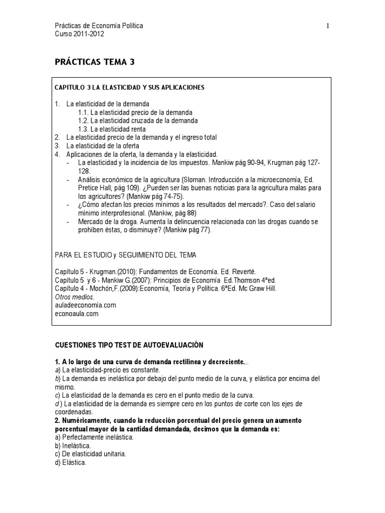 8081 Ejer3 PDF | PDF | Elasticidad (economía) | Curva de demanda