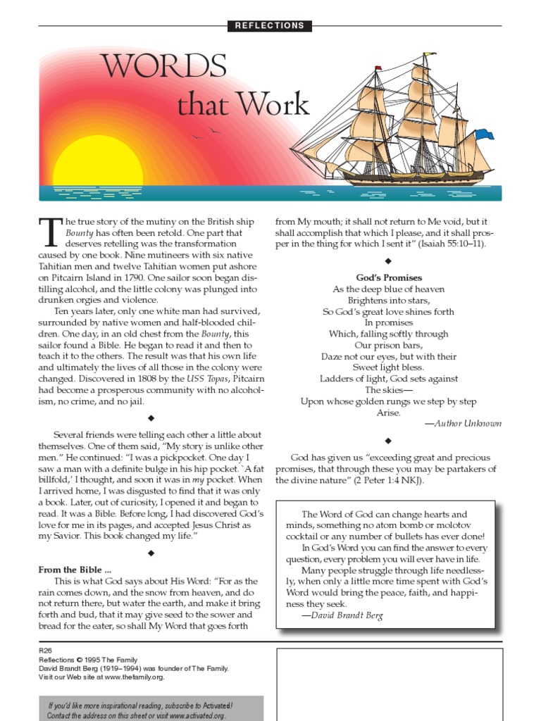 RFL26 - Words That Work | PDF | Jesus | Religious Belief And Doctrine