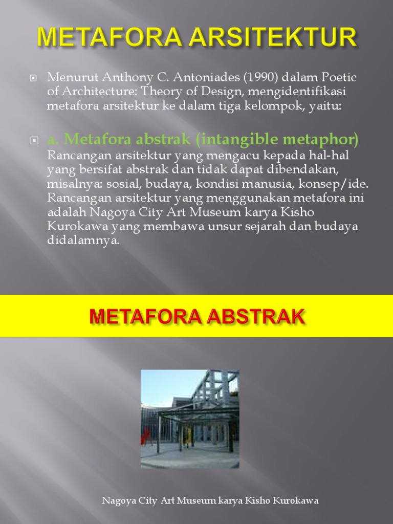 Metafora dalam Arsitektur Menurut Antoniades | PDF | Ilmu Sosial | Seni