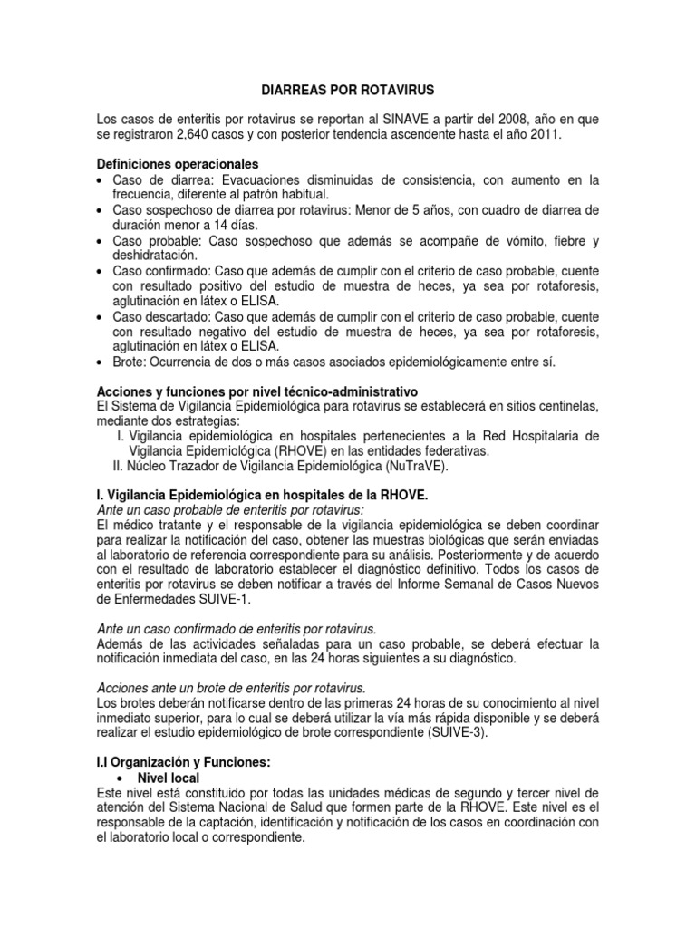 Diarrea Por Rotavirus Epidemiologia | PDF | Diarrea | Hospital