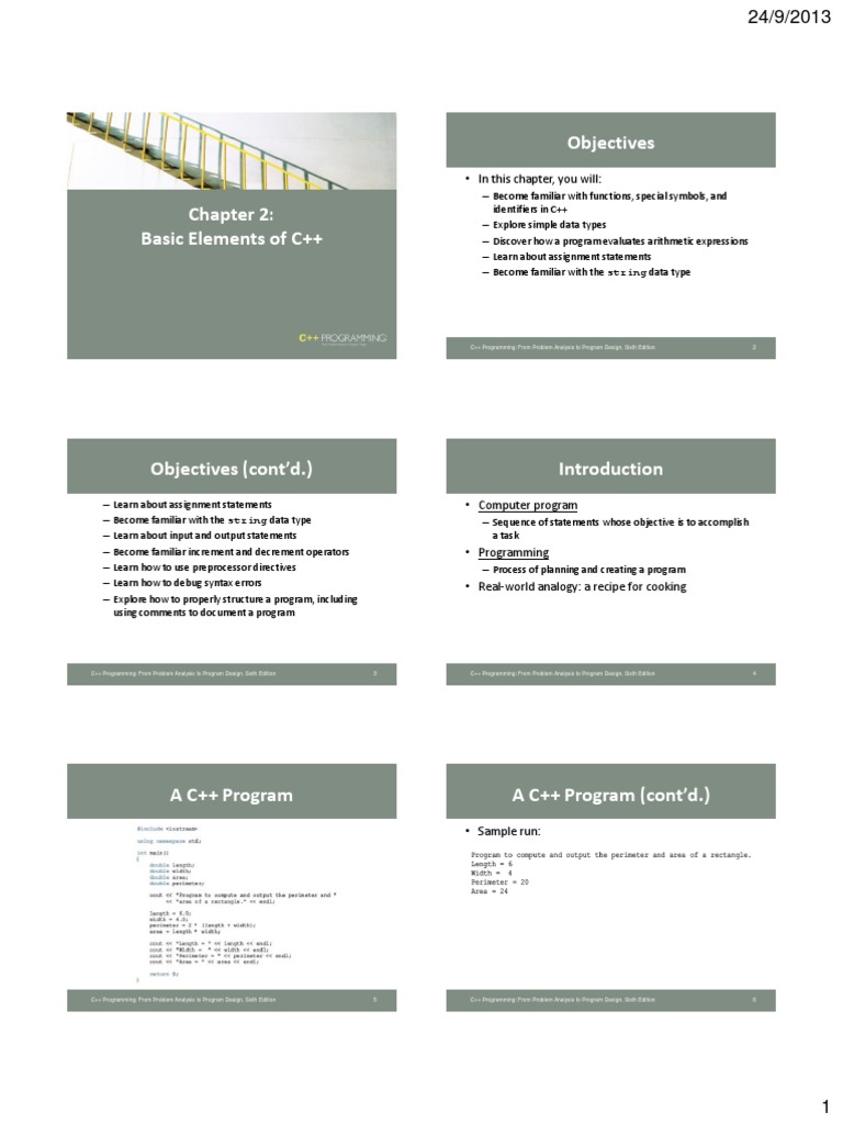 Basic Elements of C++ PDF | PDF | C++ | Data Type