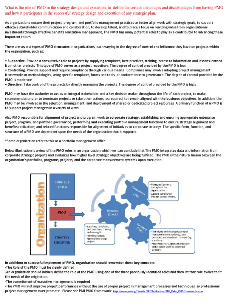 PMO Roles in Strategy Execution | PDF | Strategic Management | Project ...