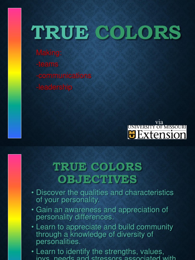 True Colors Via U of Missouri | PDF | Leadership | Cognitive Science