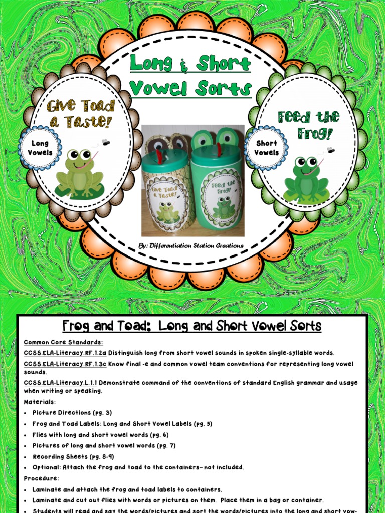 Long Vowels Short Vowels | PDF