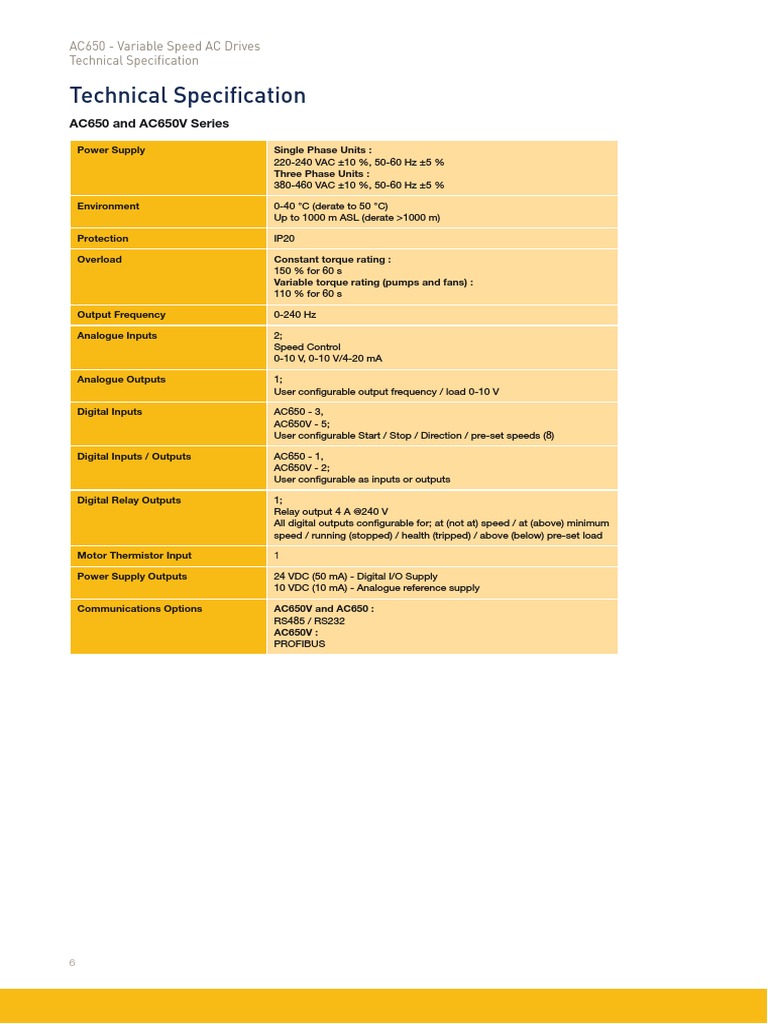 Technical Specification: AC650 and AC650V Series | PDF | Power Supply ...