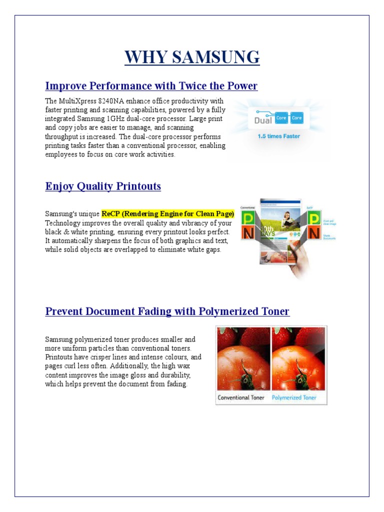 Samsung PDT Special Feature | PDF | Mobile Device | Printer (Computing)