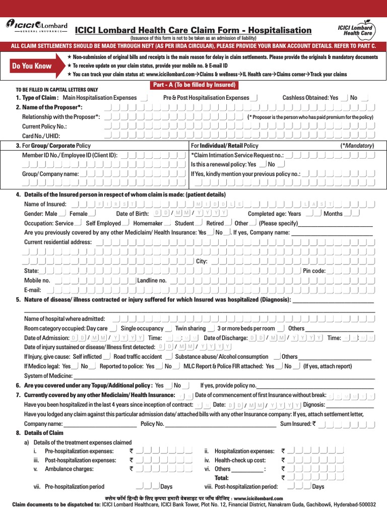Claim Form IHealthcare | PDF