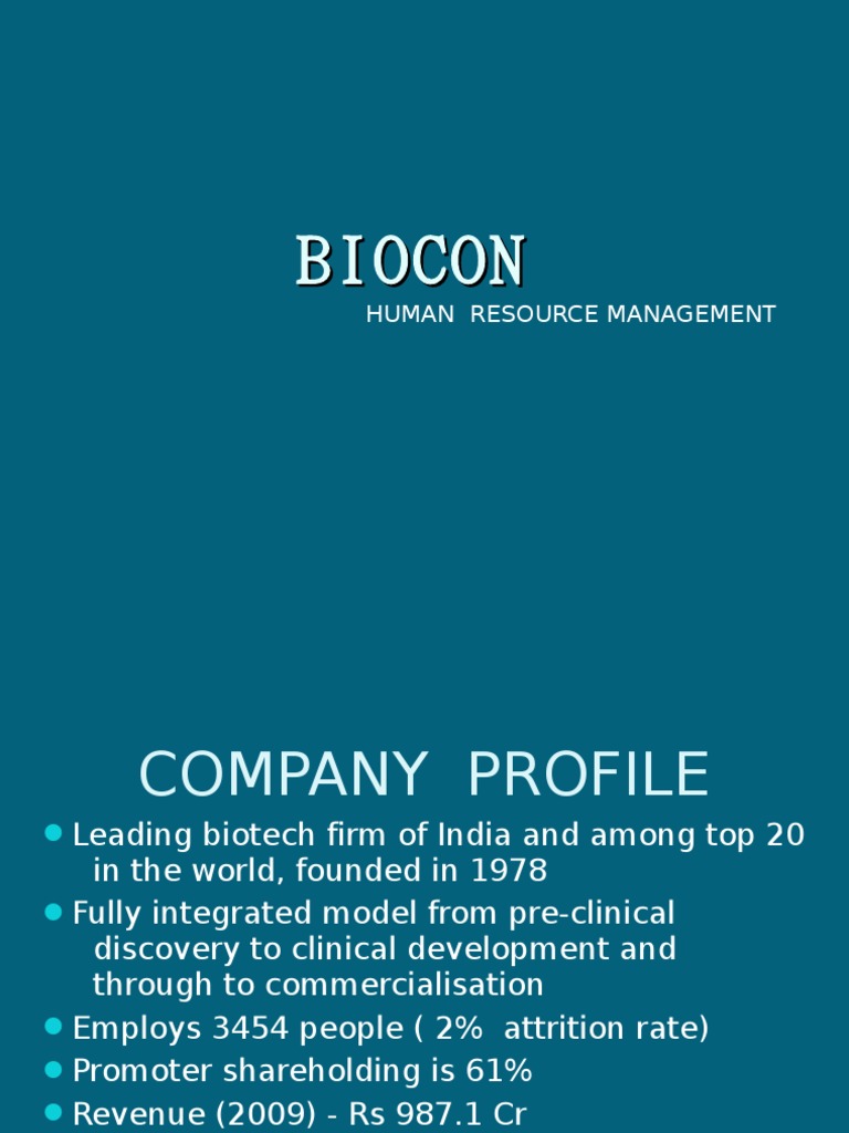 Biocon - HRD | PDF | Human Resources | Human Resource Management