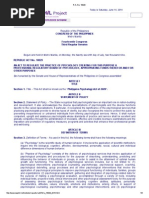 RA 10029 - Philippine Psychology Act of 2009 | PDF | Psychologist ...