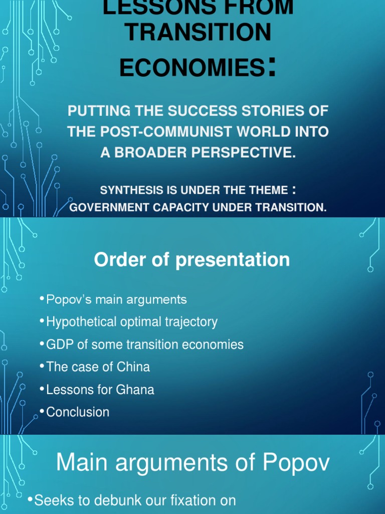 Lessons from Transition Economies | PDF | Transition Economy | Forms Of ...
