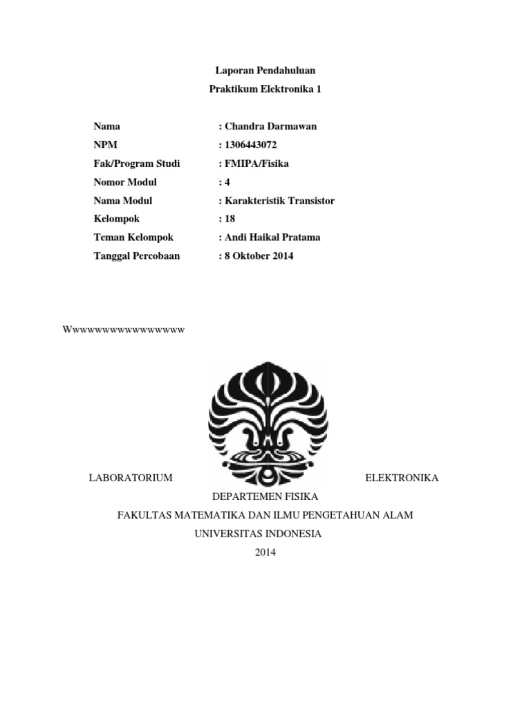 Modul 4 Karakteristik Transistor | PDF | Teknologi & Rekayasa
