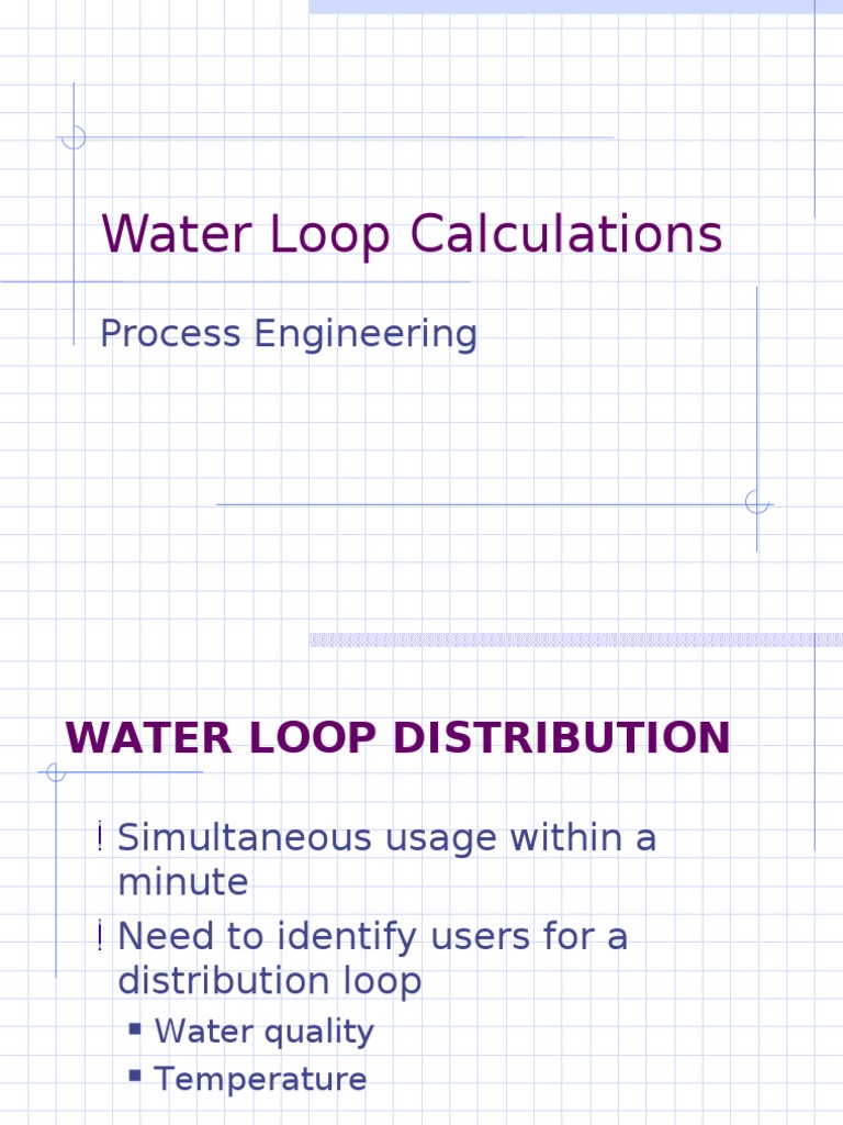 Line Sizing Calculations for Water Distribution Loops | PDF | Turbulence | Reynolds Number