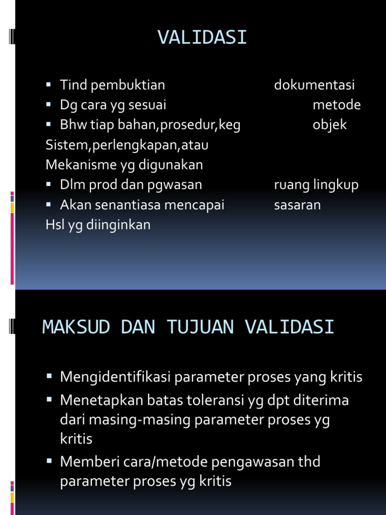 Panduan Lengkap Validasi Proses | PDF